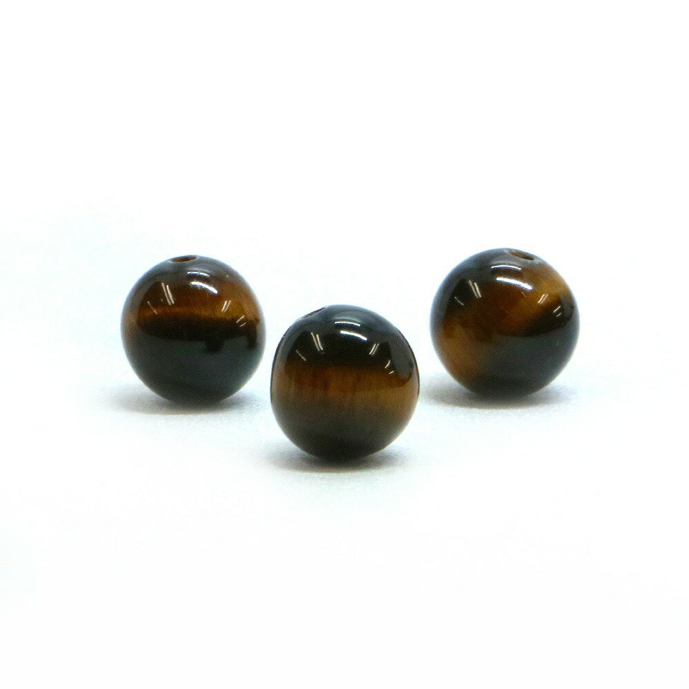 【ビーズサイズ】8mm 【形】丸玉 ※ビーズサイズは0.5mm前後の誤差がある場合がございます 【商品説明】 パワーストーンの代表格ともいえるタイガーアイとなります 和名では虎目石（とらめいし）といわれます 研磨されタイガーアイの表面には光...