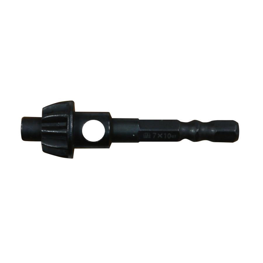インパクト用ドリルチャックに先端工具が噛み込み、手では緩まなくなってしまったチャックをカンタンに緩めることができます サイズは3種類あるので、ドリルチャックにあったサイズをお選びください [サイズ] 差込径(A)x歯数(B)：7.0mmx1...