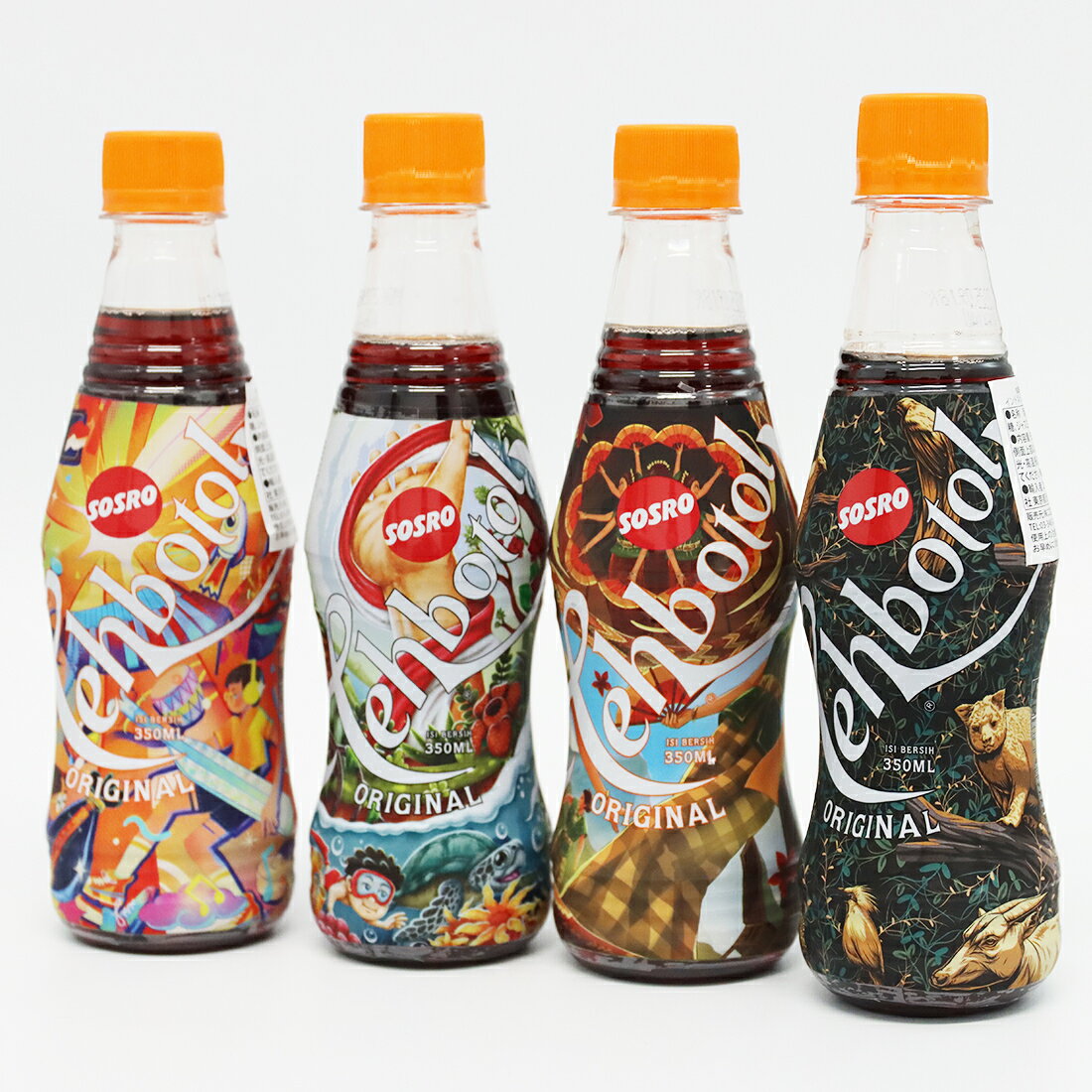 名称 清涼飲料水 内容量 350ml 原材料名 砂糖、ジャスミン茶抽出物／ビタミンC 保存方法 直射日光、高温多湿を避けて常温で保存 原産国 インドネシアSOSRO Teh Botol Originalは、1970年代に登場したインドネシア...