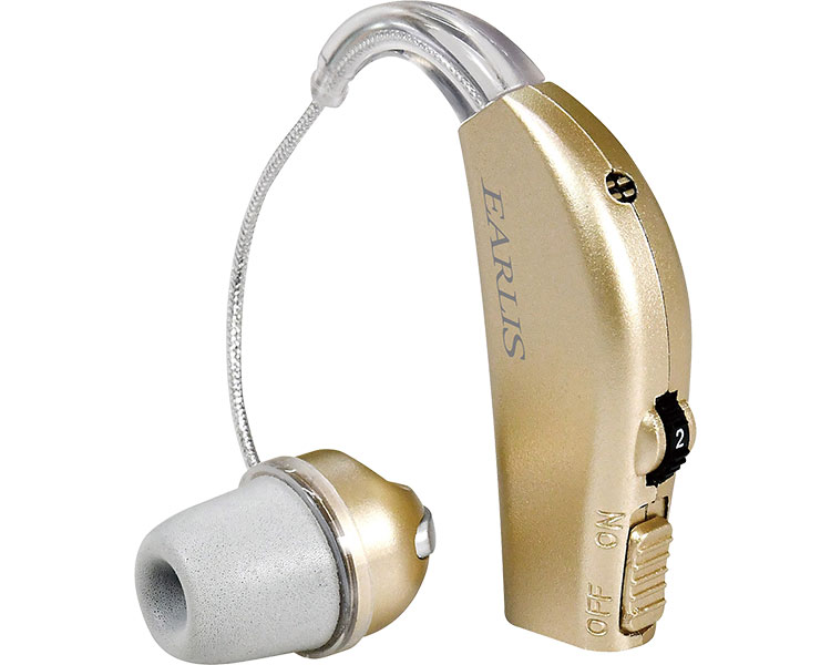 充電式　耳掛集音器　イヤリスチャージ 【商品説明】 仕様： ●サイズ／幅0.9×奥行3.9×高さ4.3cm ●重さ／6g ●材質／ABS樹脂 ●電源／本体：バッテリー、充電台：DC5V ●連続使用時間／約15時間（満充電時） ●ボリューム／...