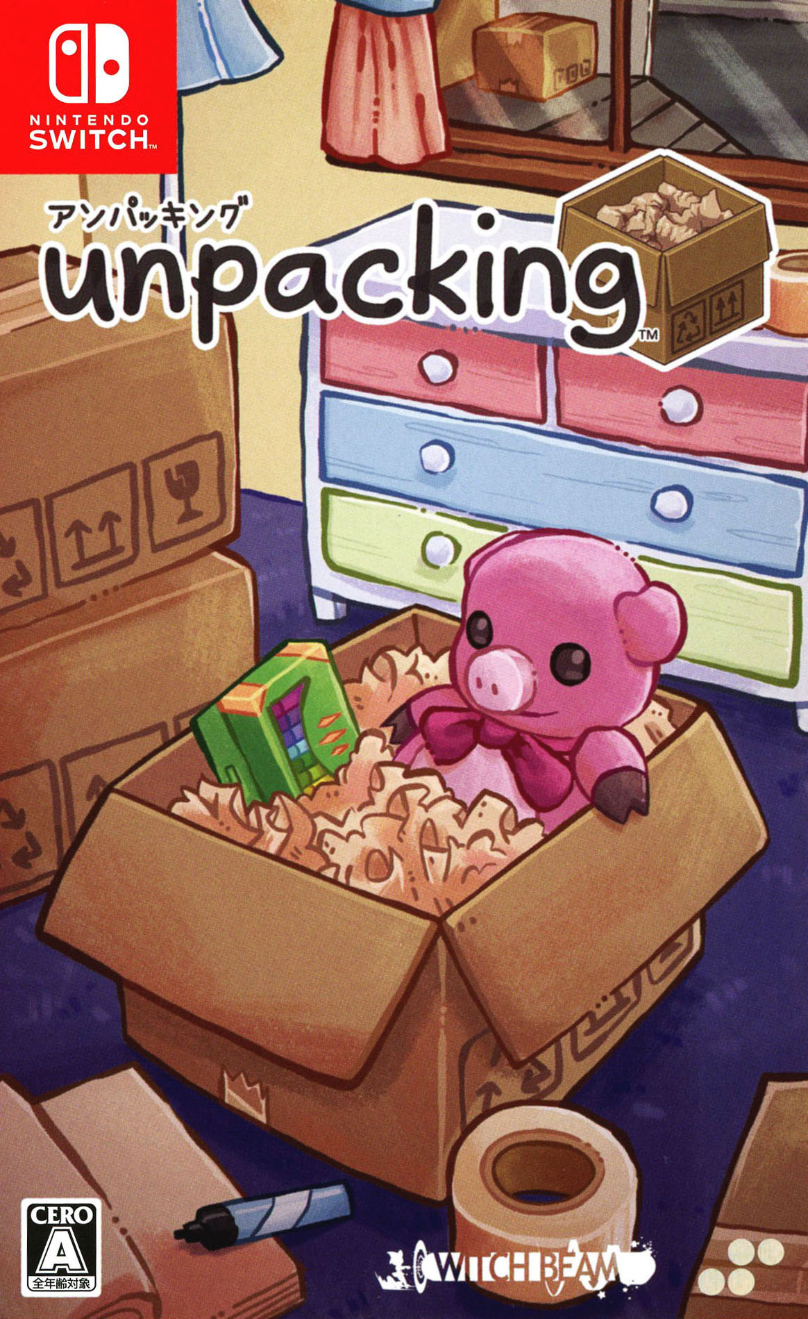 タイトル Unpacking（アンパッキング） &nbsp; アンパッキング ジャンル シミュレーション 機種 ニンテンドーSwitch 発売日 2022/12/15発売 規格番号 HAC-P-A5CCA JAN 4570101050137...