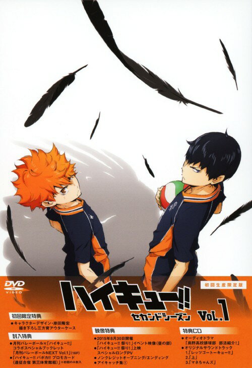 タイトル 初限）1．ハイキュー！！ 2nd 【DVD】 &nbsp; ハイキューセカンドシーズン アーティスト名 村瀬歩 ジャンル コミック/少年ジャンプ(91年～) 発売日 2016/01/20発売 規格番号 TDV-25461D JAN...
