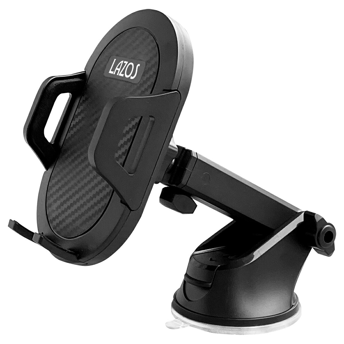 Lazos 吸盤マルチ ホルダー ブラック L-SH 車内、キッチン、オフィス、寝室など様々なシーンで活躍 本体素材：(本体) ABS；(吸盤)シリコンホルダーサイズ：約11.3*6.7*10.8cmホルダー開口幅：約5~10cmアーム調整...