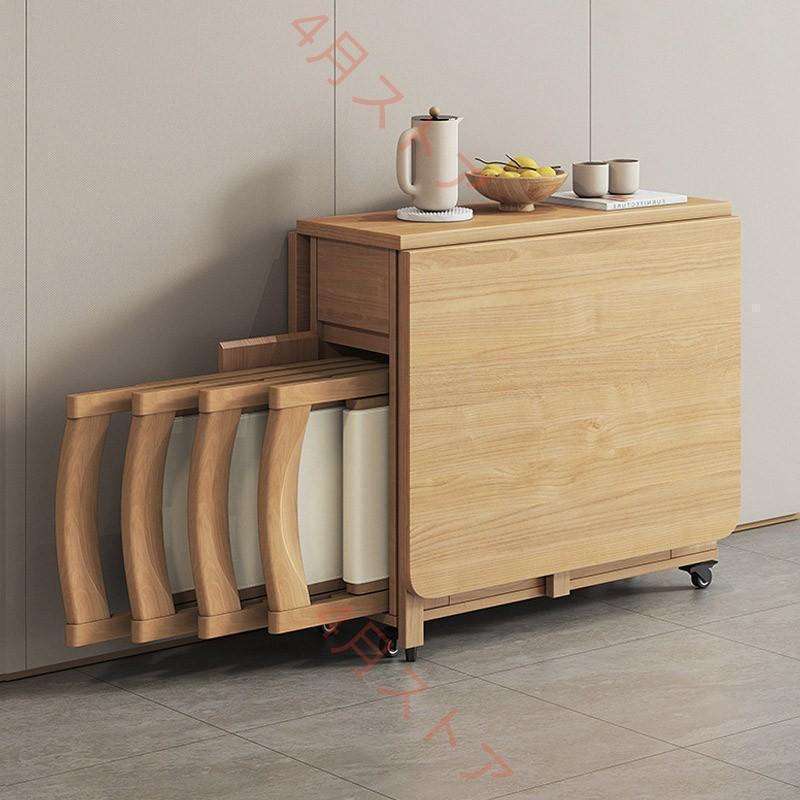 拡張可能なテーブルセット、折りたたみ式テーブルと椅子、椅子付き木製拡張ダイニングテーブル、キッチンダイニングルームリビングルーム用折りたたみ式ダ拡張可能なテーブルセット、折りたたみ式テーブルと椅子、椅子付き木製拡張ダイニングテーブル、キッチ...