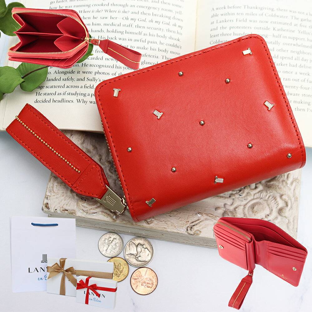 ランバンオンブルー LANVIN en Bleu 財布 ラウンド二つ折り財布 ノルヴァン ■品番 ・482591 ■サイズ ・素材：牛革 ・横幅（W）：11cm ・高さ（H）：9cm ・マチ（D）：1.5cm ・カードポケット数：9 ・重さ...