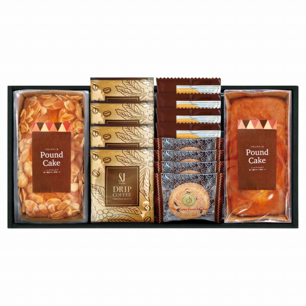 商品仕様 箱サイズ約40×19.7×5.7cm内容●セット内容:ドリップコーヒー7g・ゴーフレット（チョコ）・チョコチップクッキー各4、パウンドケーキ（アーモンド・プレーン各1） ●生豆生産国:ブラジル・コロンビア他 ●加工地:日本【小麦・...