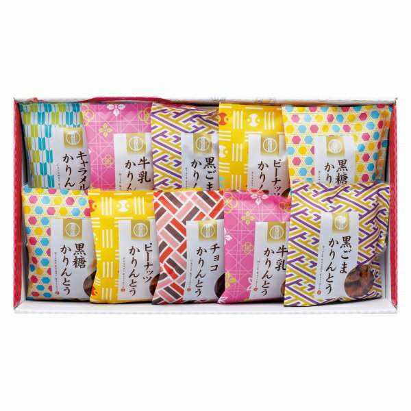 商品仕様 箱サイズ約42.5×23.5×7cm内容●セット内容:黒糖かりんとう45g・黒ごまかりんとう45g・ピーナッツかりんとう45g・牛乳かりんとう45g各2、チョコかりんとう45g・キャラメルかりんとう45g各1 ●加工地:日本【小麦...