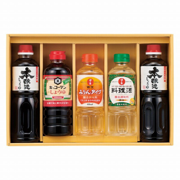 商品仕様 箱サイズ約37.7×25.5×7.5cm内容●セット内容:サンビシ本醸造しょうゆ500ml×2、キッコーマンこいくちしょうゆ500ml・日の出割烹みりんタイプ400ml・日の出料理酒400ml各1 ●加工地:日本【小麦】用途香典返...