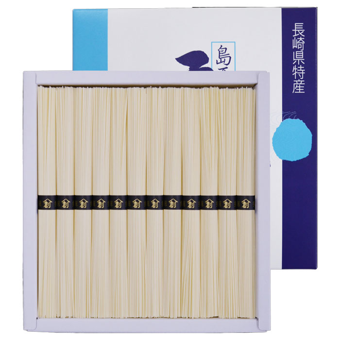 《1箱の内容》 内容／手延そうめん50g×12束 箱サイズ／220×205×30mmギフト対応