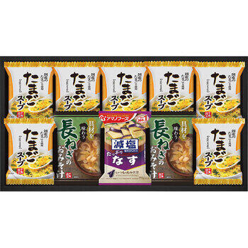 商品情報 名称フリーズドライおみそ汁＆たまごスープ（10食入） 賞味期限出荷時に30日以上の商品をお届けいたします。 重量265g アレルギー・卵・小麦・さば・大豆・鶏肉・ゼラチン・ごま・魚介類 メーカー品番HDN-252 販売者※各商品に...