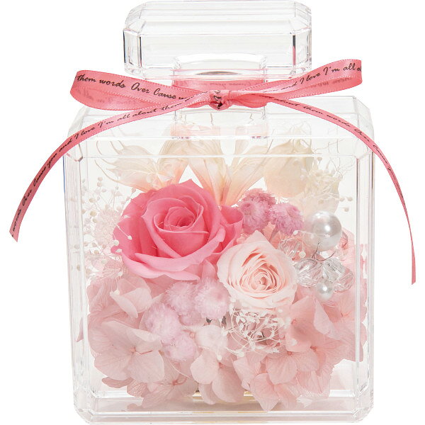 プリザーブドフラワー フルール アン ブテイユ ボトルフラワー 香水瓶 アクリル製花器 枯れない お花 贈り物 玄関 インテリア プレゼント ギフト香水瓶をイメージした洗練されたアクリル製ボトルに可憐なお花を閉じ込めたプリザーブドフラワー。...