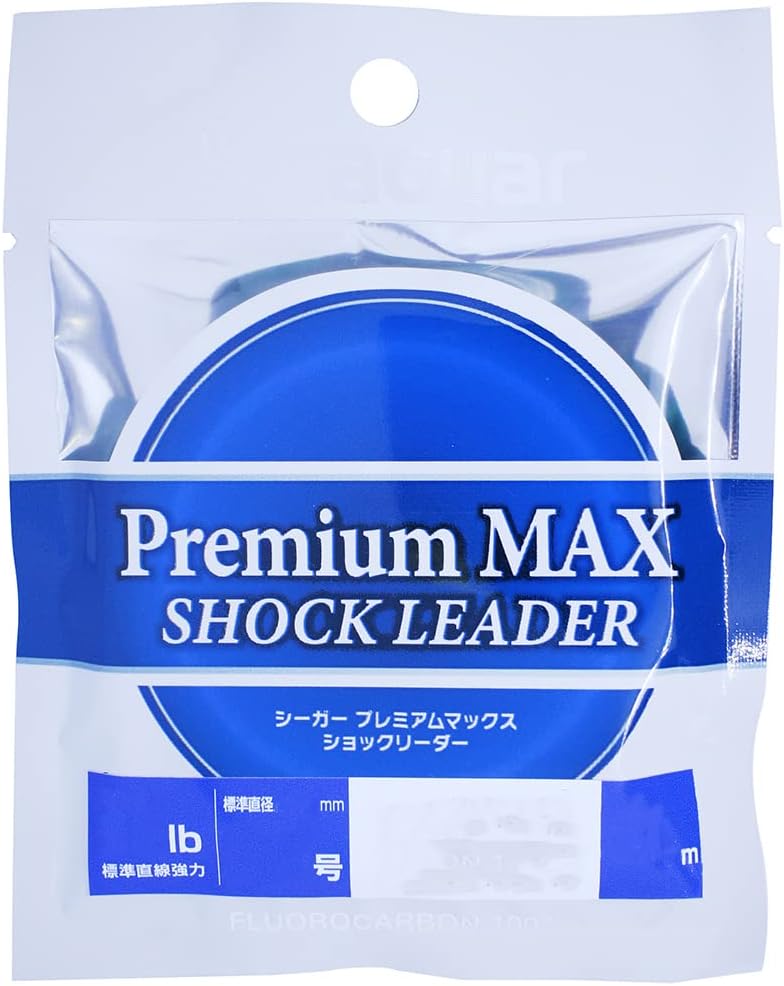 シーガーの「プレミアムマックス ショックリーダー（30m / 14lb 3号）」は、号数に対する圧倒的な強さと扱いやすさを追及した最高峰のフロロカーボンリーダーです。 水中で光の屈折率が水近く、魚に強い警戒感を与えない高透明クリアカラーを採...