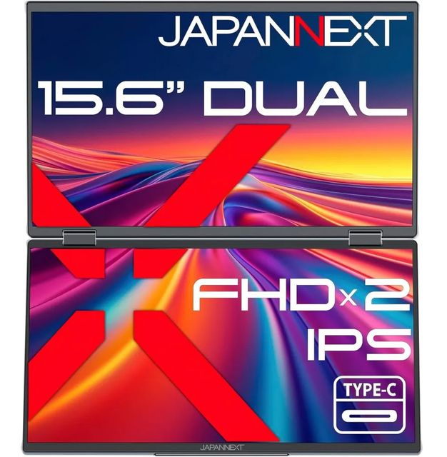 商品説明発売日：2024年12月上旬■15.6インチのフルHD(1920x1080)解像度、IPSパネルを2枚搭載したデュアルモバイルディスプレイです。携帯性と機能性に優れており、ワーケーションや外出先、自宅のリビングなど、大きなディスプレ...