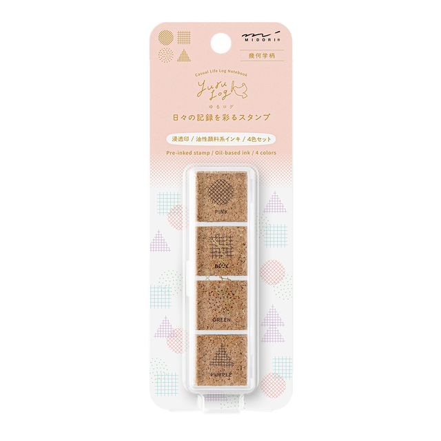 配送会社について 【メール便対応可1個まで】 商品説明浸透印タイプのスタンプです。ノートのデコレーションを邪魔しない優しい色合いのオリジナルカラーを4色（ピンク、紫、青、緑）のセットです。本体はコルク製で押したときにクッションとなり指が痛く...