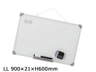 商品説明●25×25の暗線（方眼）付●裏面マグネットだから黒板やホワイトボードにもしっかりつく（S〜L）※LL、3Lは取付金具での吊り下げとなります。商品詳細外寸(mm)LL 900×21×H600材質鉄板・PVC付属品ボードマーカー黒（L...