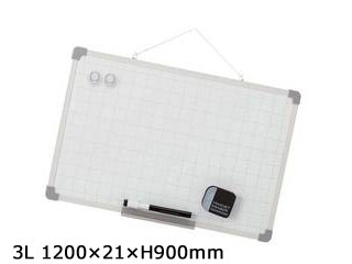 商品説明●25×25の暗線（方眼）付●裏面マグネットだから黒板やホワイトボードにもしっかりつく（S〜L）※LL、3Lは取付金具での吊り下げとなります。商品詳細外寸(mm)3L 1200×21×H900材質鉄板・PVC付属品ボードマーカー黒（...