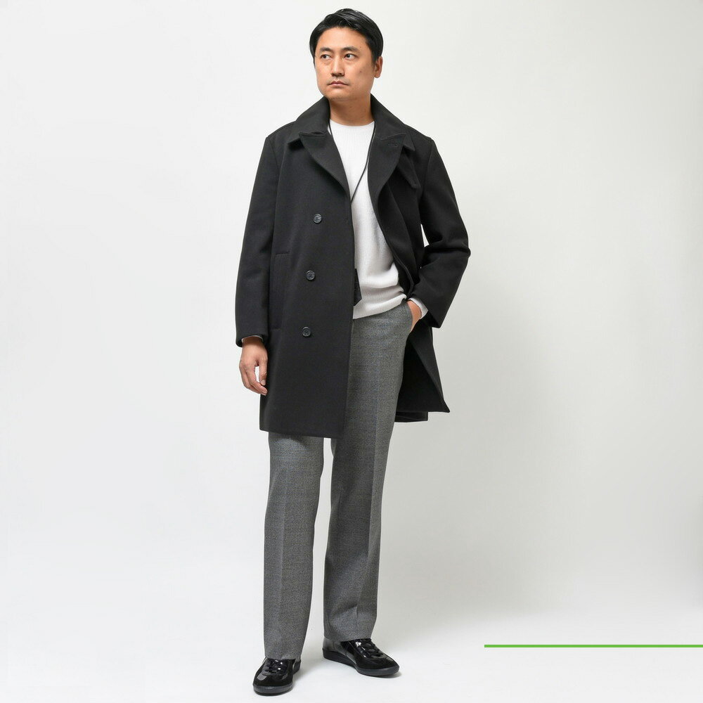 Solleciti(ソレシティ)ポリエステルダイアゴナルピーコート Solleciti(ソレシティ)ポリエステルダイアゴナルピーコート