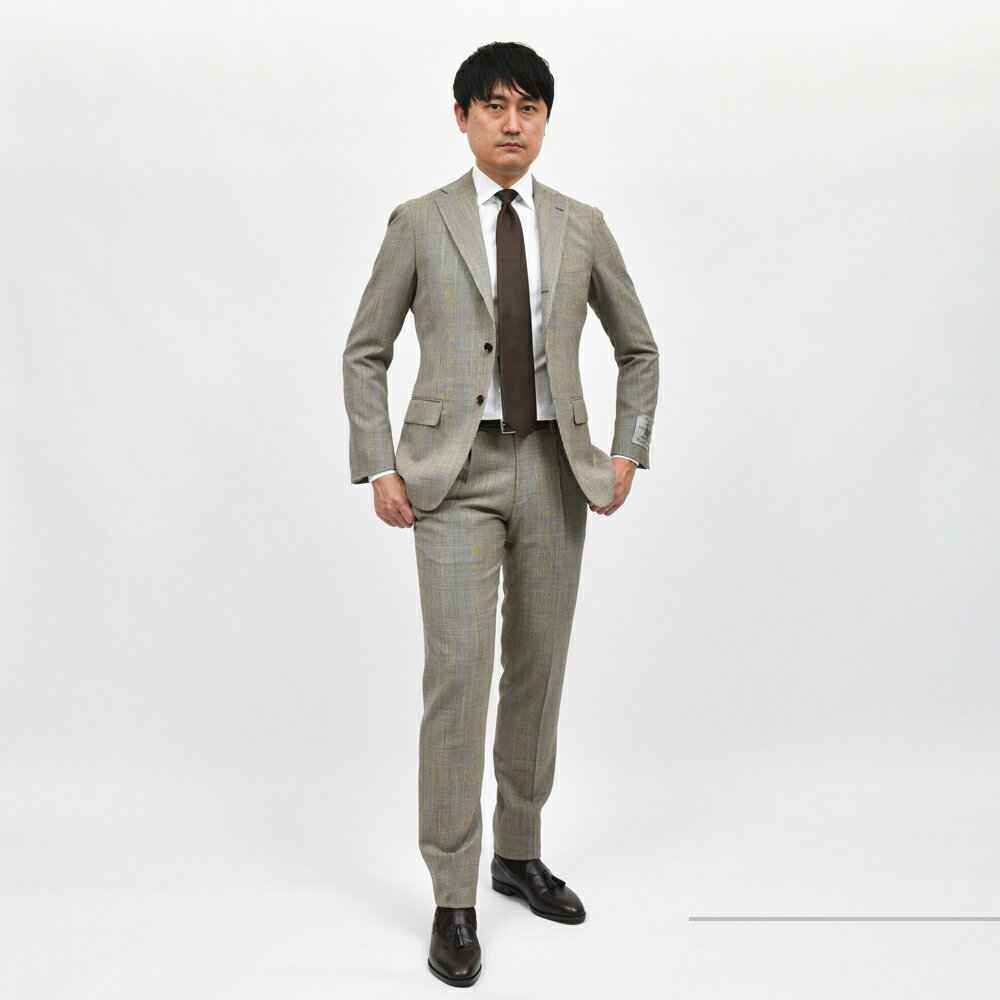 guji(グジ)ウールフレスコグレンチェック3B1プリーツスーツ guji(グジ)ウールフレスコグレンチェック3B1プリーツスーツ