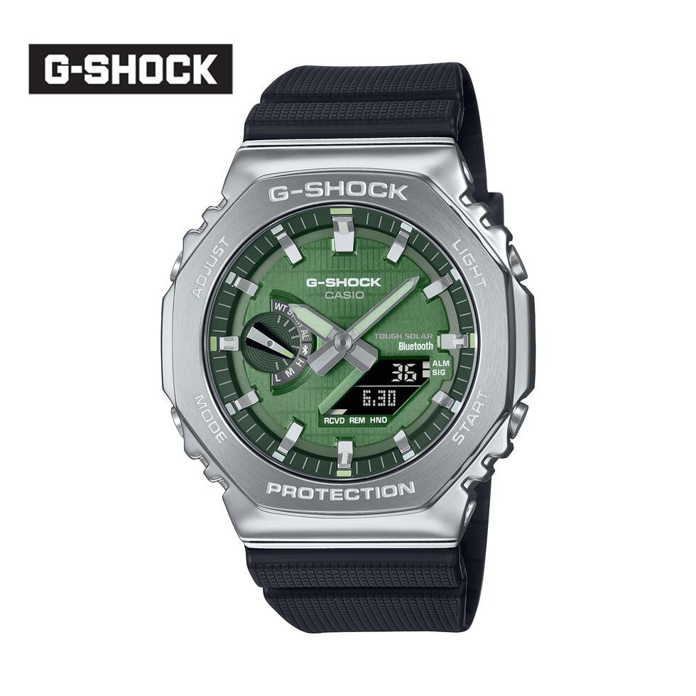 品番：GBM-2100A-1A3JF ケースサイズ（縦×横×厚さ）：49.3 × 44.4 × 11.9 mm 質量：72g ケース・ベゼル材質：樹脂（バイオマス）／ステンレススチール バンド：樹脂バンド（バイオマスプラスチック） 構造：耐...