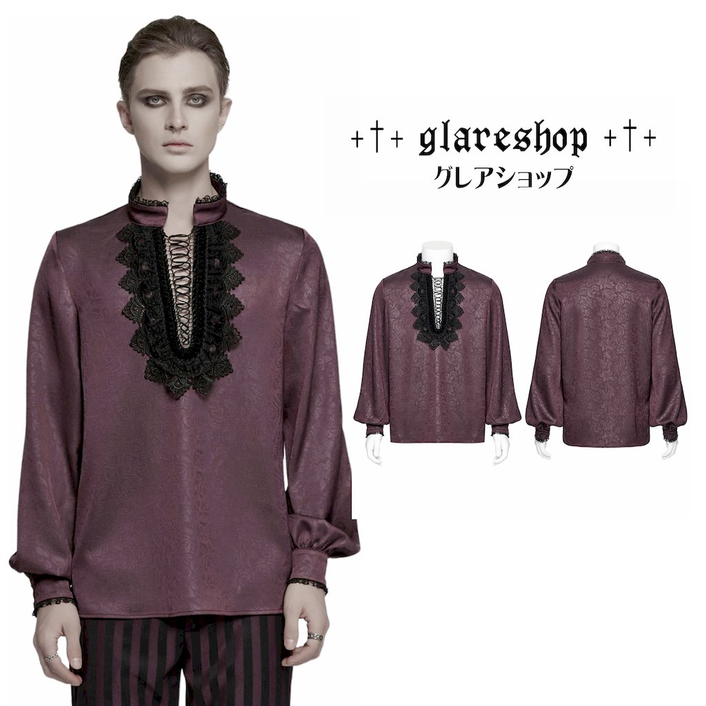 †商品説明† 独特な魅力を放つ「ゴシックダークローズ柄ルーズ長袖シャツ」は、赤い色合いが目を惹く一着です。このシャツは、上質な柔らかなダークローズ柄生地を使用し、着心地の良さを追求しています。どんなスタイルにも合わせやすく、個性的なファッシ...
