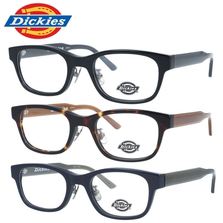 ブランドDickies（ディッキーズ）品目メガネフレーム型番DKF 5011 50サイズ 全3カラーフィッティングアジアンフィット（フルフィット）※調整可能ノーズパッド（クリングス）シェイプスクエアカラー●1リム：ブラック（艶あり）テンプル...