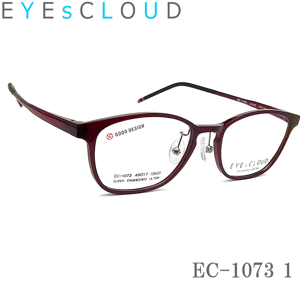 商品カテゴリー：メガネ ■ブランド EYEs CLOUD アイクラウド ■型番 EC-1073 Col.1 ■性別 女性 ■サイズ [A]レンズの横幅：約49ミリ [B]レンズの縦幅：約35ミリ [C]鼻幅：約17ミリ [D]テンプルの長さ...