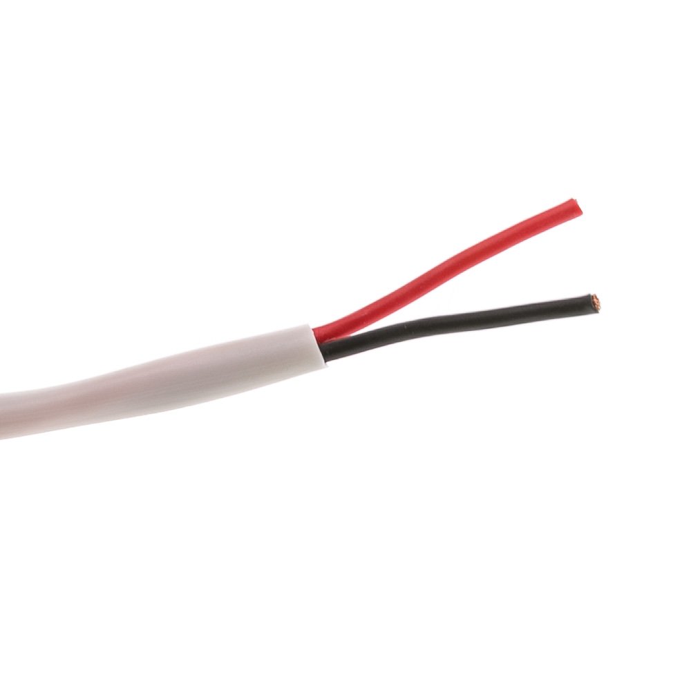 Speaker Cable White Pure Copper CM / Inwall rated 16/2 (16 AWG 2 Conductor) 65 Strand / 0.16mm