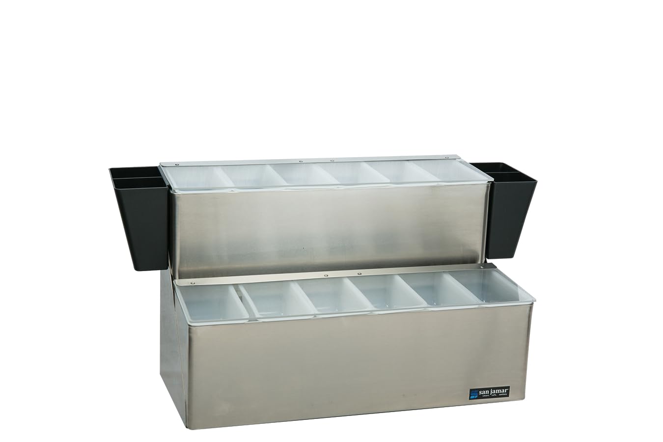 San Jamar B6766L EZ-Chill Stainless Steel Ultimate Garnish Center 20-7/8 Width x 12-3/4 Height x