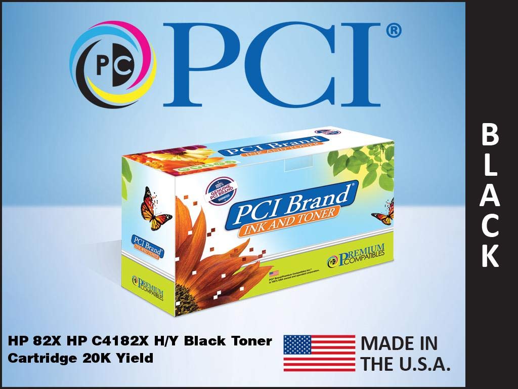 PCI Brand Hewlett-Packard 82X HP C4182X 20K Black Toner Cartridge 20K H/Y for Hewlett Packard LaserJ