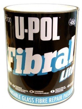 u-pol Fibral Lite軽量Sandableガラスファイバー修復貼り付け1クォート