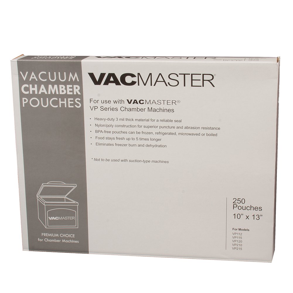 VacMaster 40725 3-Mil Vacuum Chamber Pouches 10-Inch by 13-Inch 250 per Box by Vacmaster
