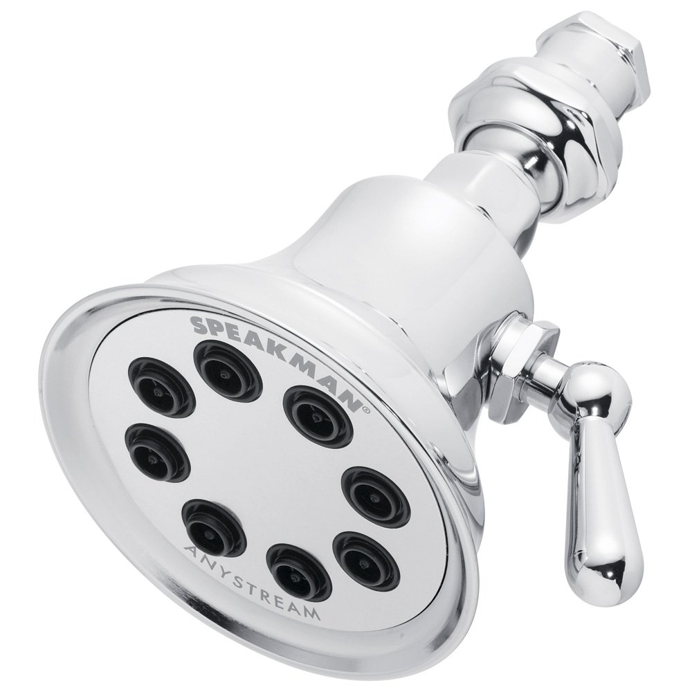 Speakman S-3015 Retro Anystream Solid Brass High Pressure Adjustable Shower Head Polished Chrome