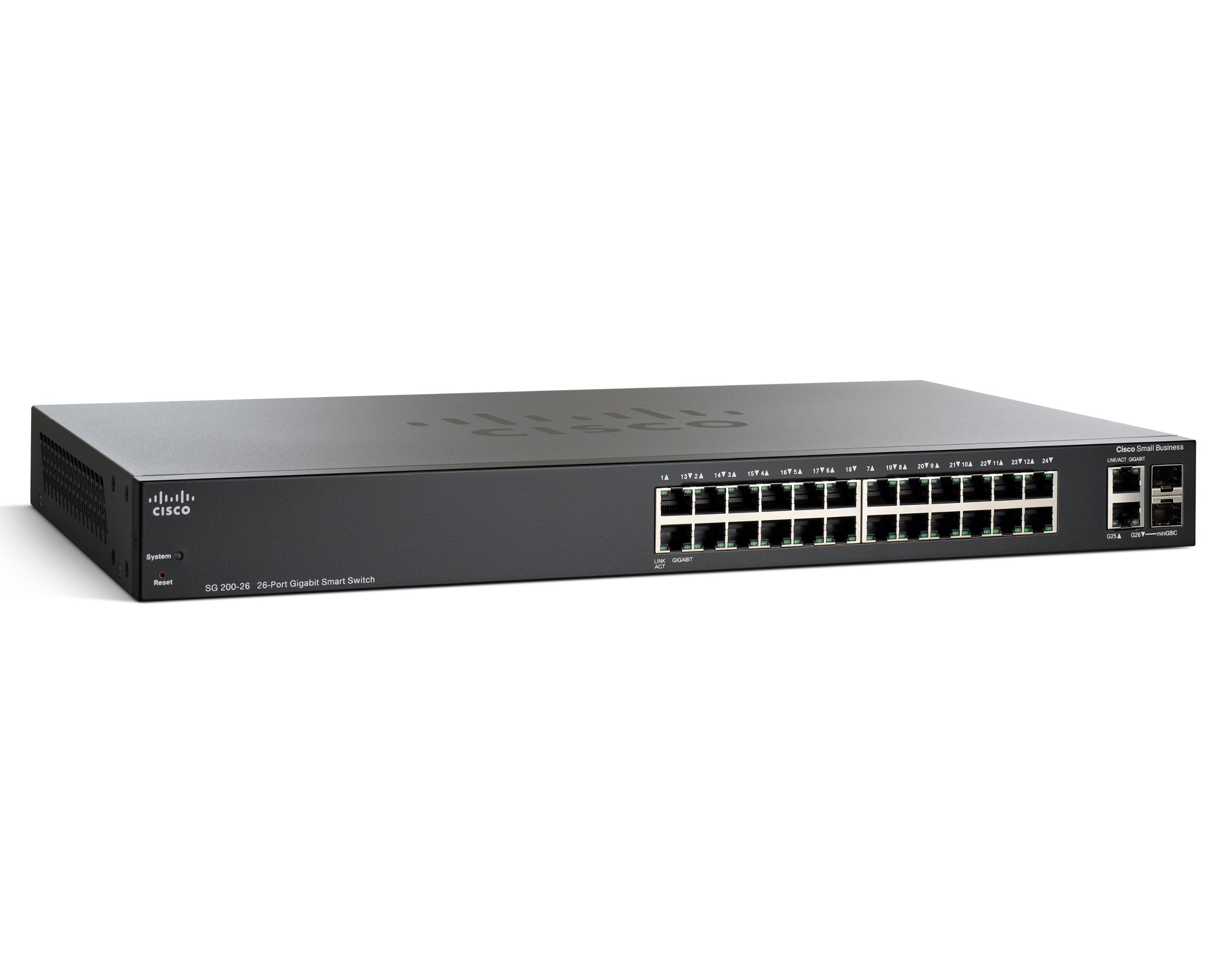 CISCO SMALL BUSINESS SMART SG200-26 - SWITCH - 26 PORTS - MANAGED - DESKTOP RACK-MOUNTABLE