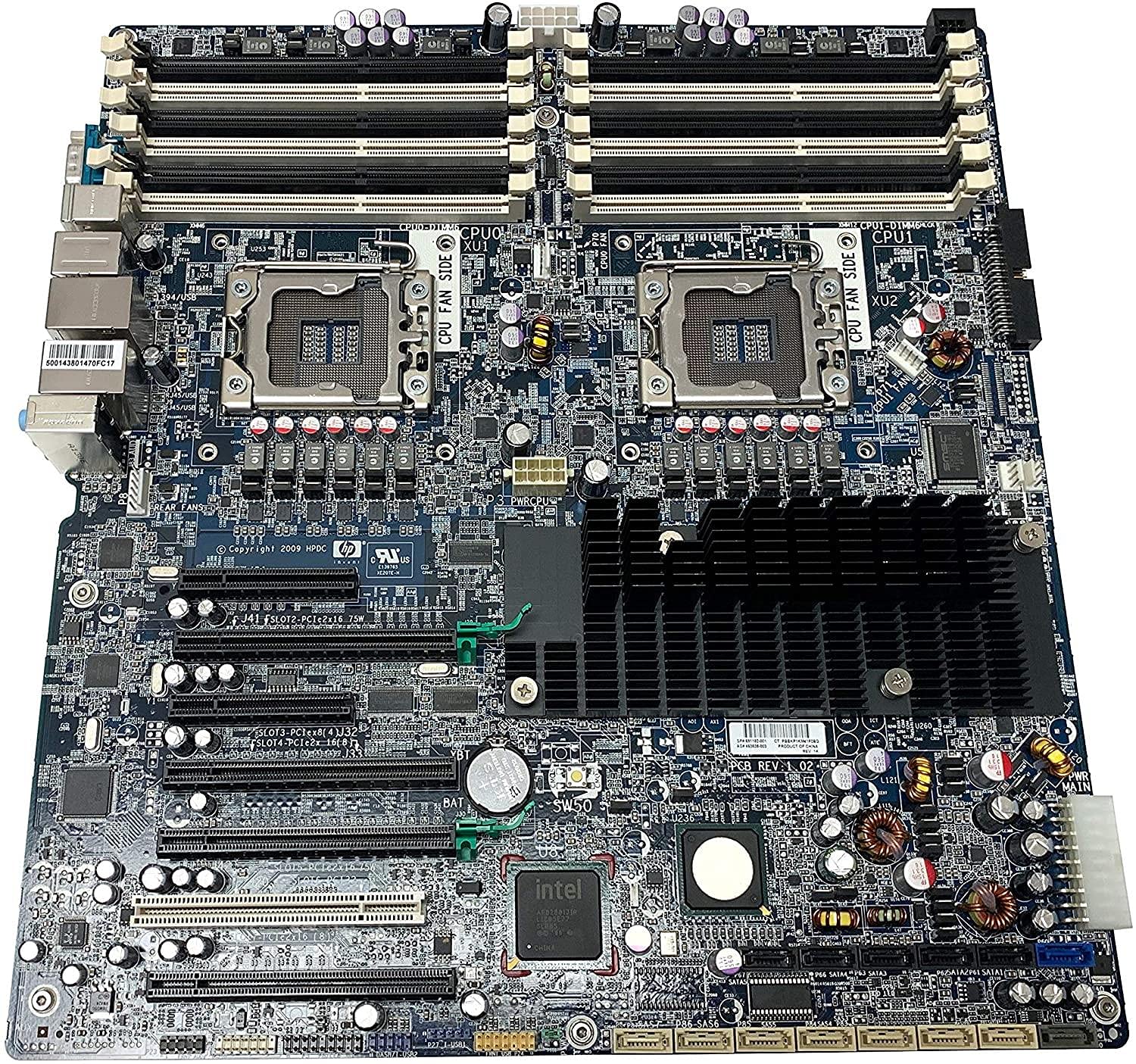 HP 591182-001 System board (motherboard) - Intel Tylersburg-WS 1S platform 1333MHz front side bus