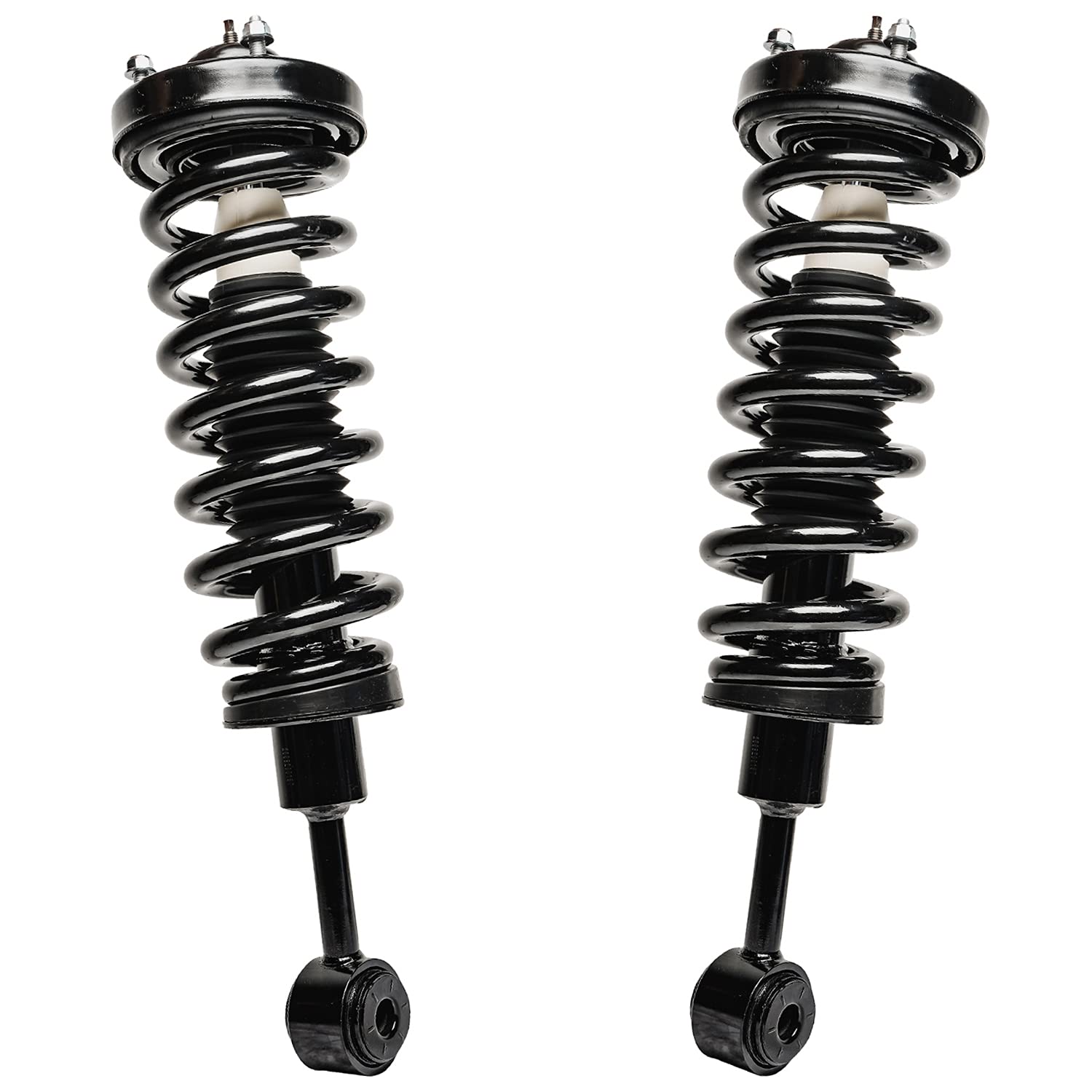 Detroit Axle - 4WD フロントクイックストラット&コイルスプリング 完全組み立て交換用 Ford F-150 Lincoln Mark LT - 2個セット