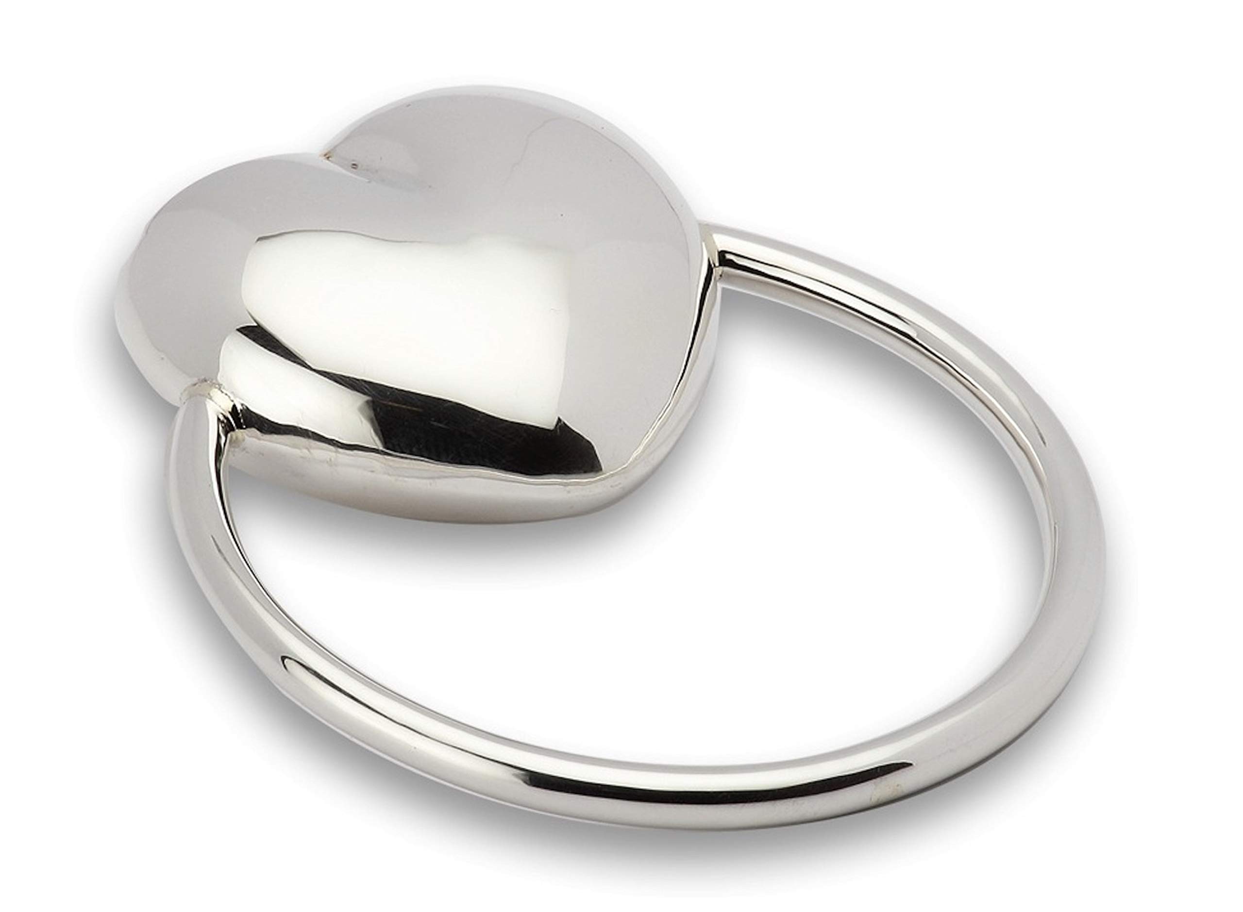 Krysaliis Sterling Silver Baby Teether Rattle Heart