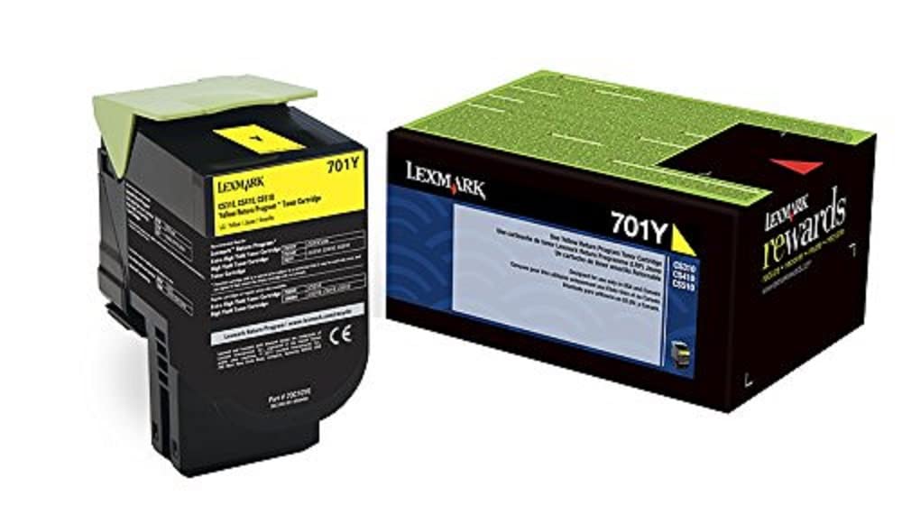 Lexmark 701Y - Yellow - original - toner cartridge LCCP LRP - for Lexmark CS310dn CS310n CS410dn