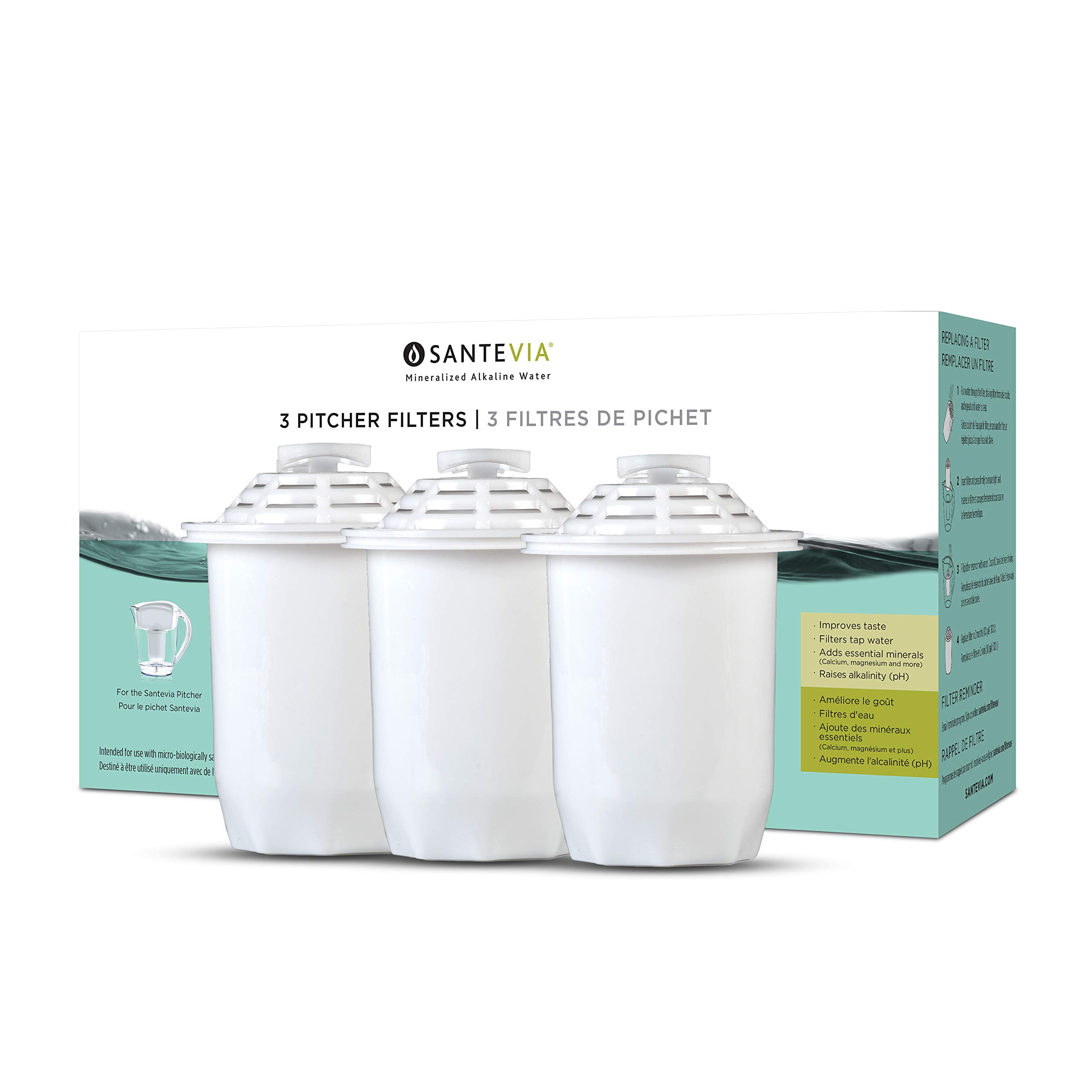 Santevia Water Systems Alkaline Water Pitcher Filter White by Santevia Water Systems