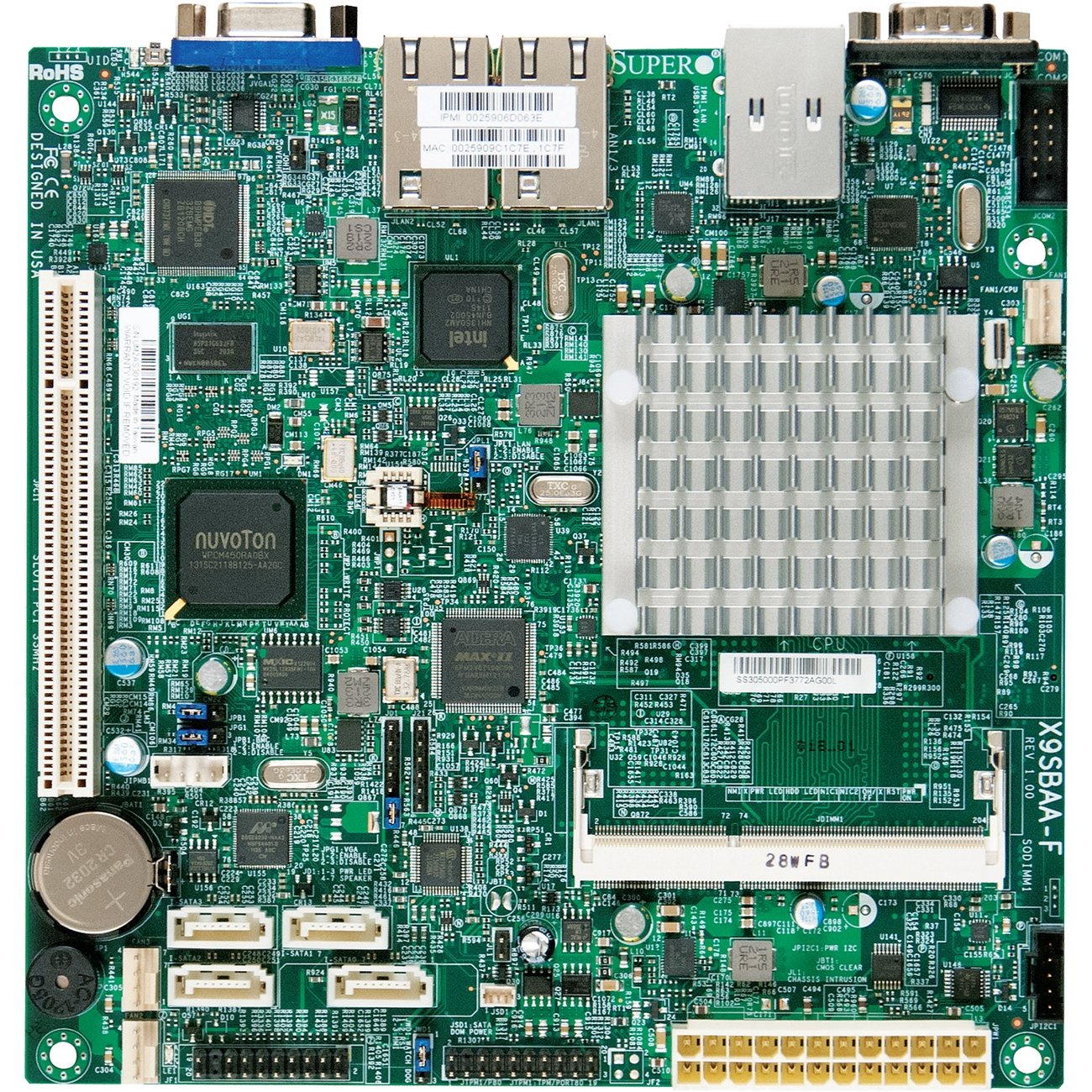 Supermicro Atom s1260 /インテルCenterton / ddr3 / sata3 / V & 2gbe / Mini - ITXサーバーマザーボード