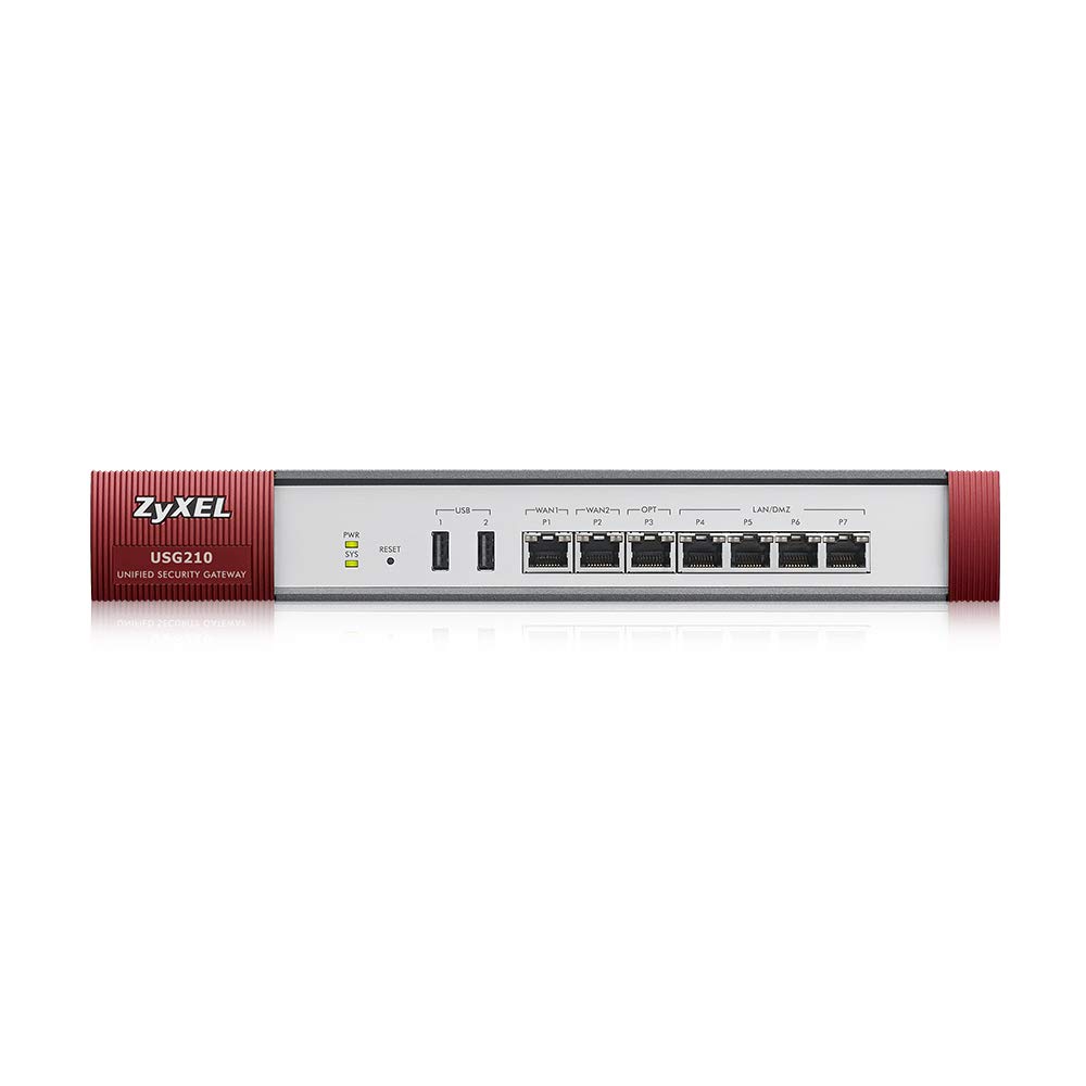 ZyXEL USG210 - Security appliance - with 1 year AV+IDP AS CF - 10 SSL VPN users - 10Mb LAN 100Mb