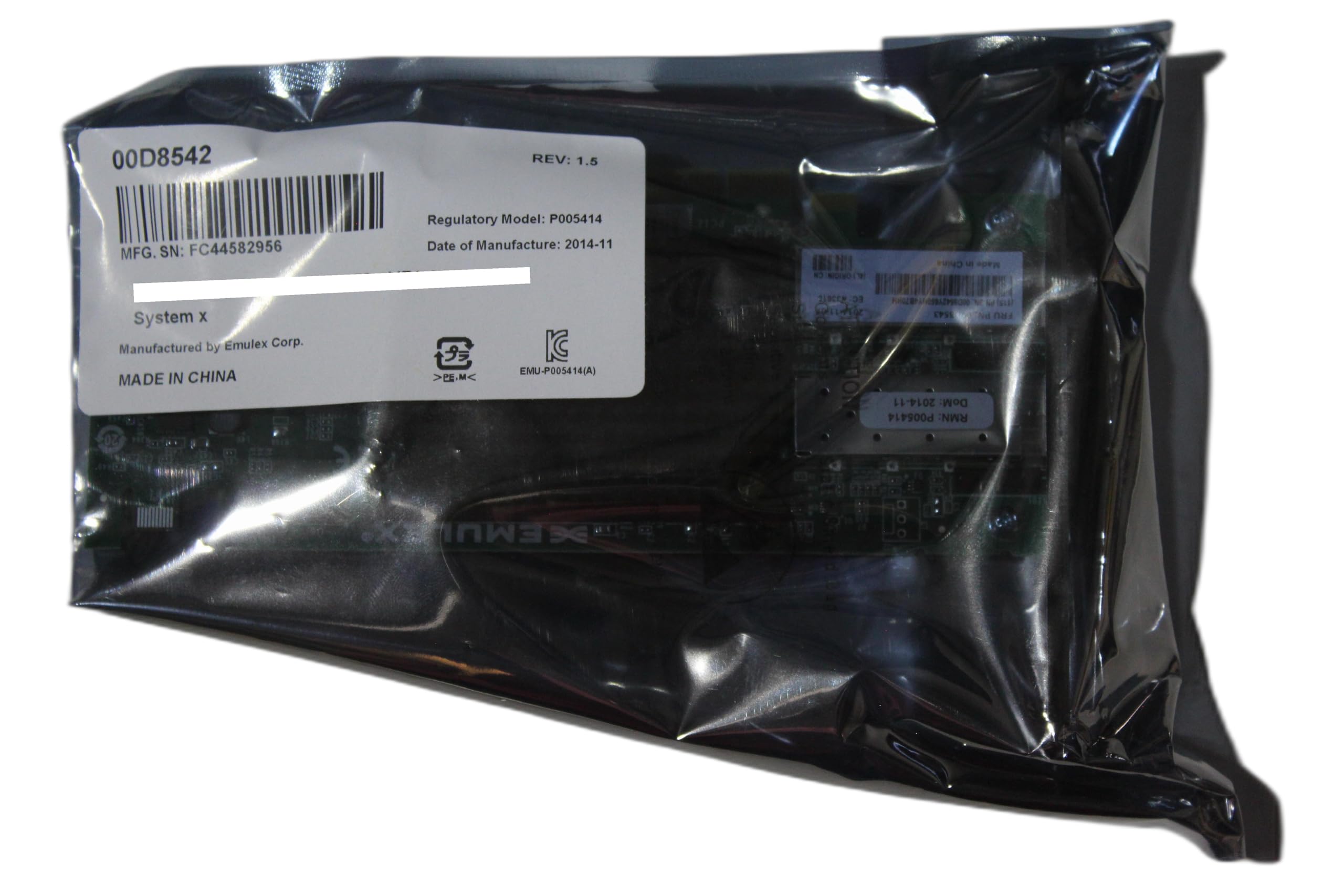 Lenovo 00d8540 RR Emulexデュアルポート10 GbE SFP + VFA IIIr for System x