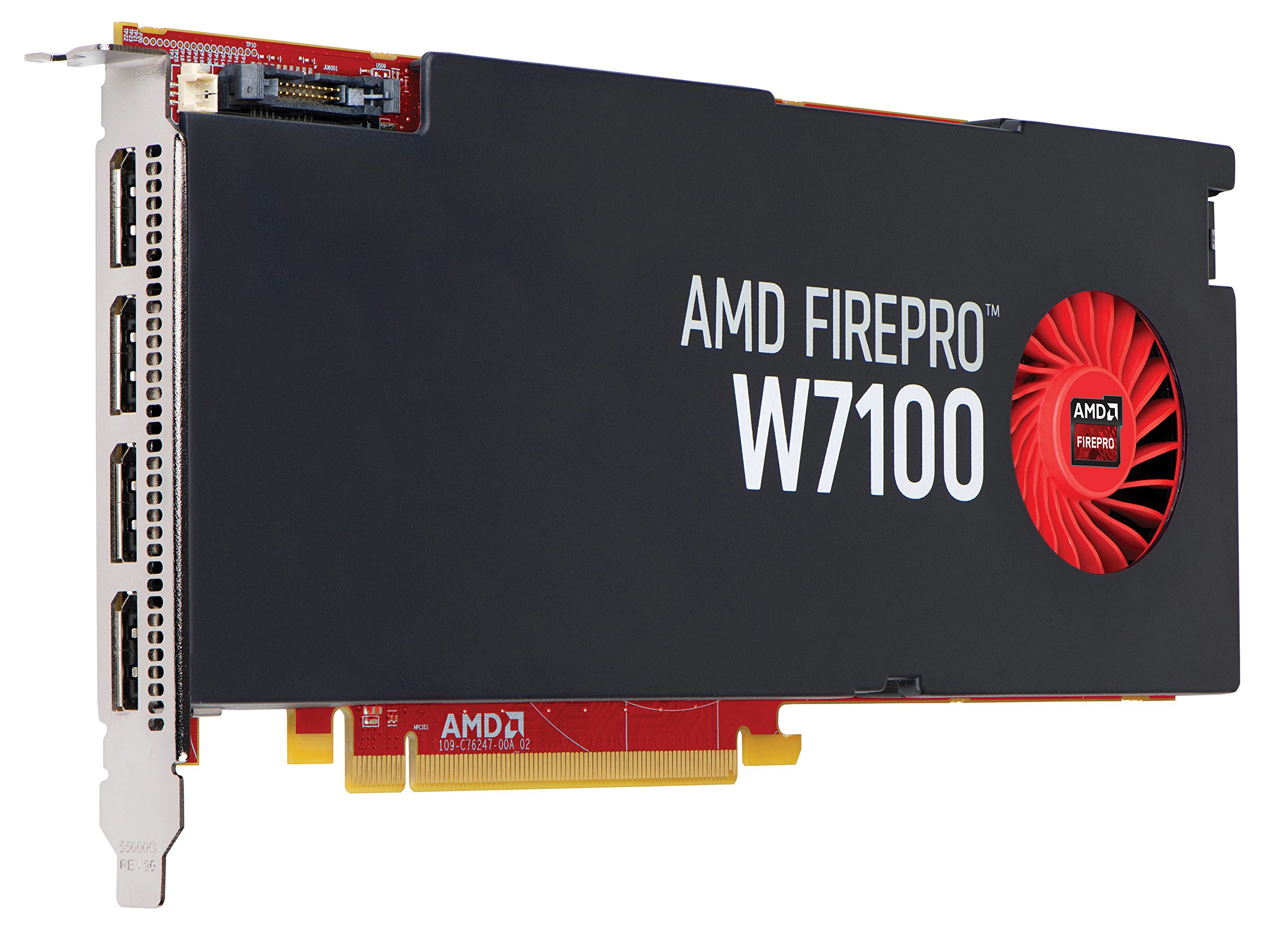 HP AMD FirePro W7100 8GB AMD AMD FirePro W7100 graphics GPU: 1792 Stream Processors organized into 2