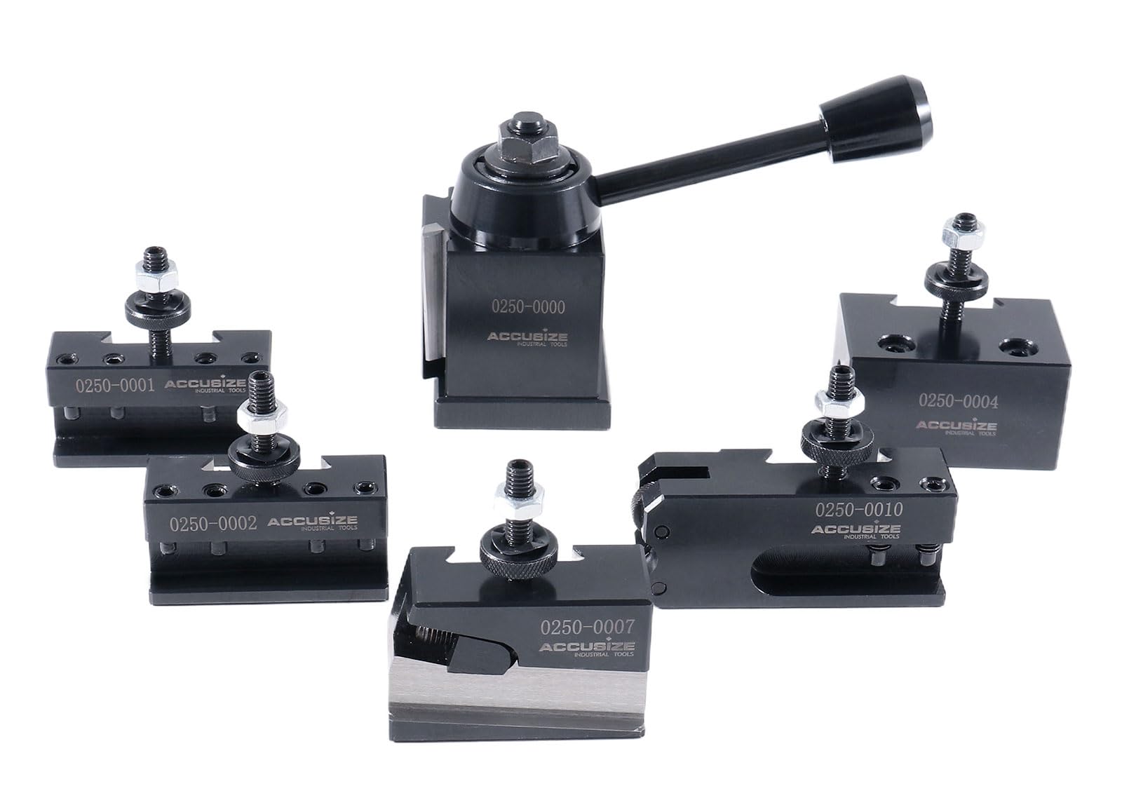 Accusize - OXA Wedge Type Quick Change Tool Post Set for 6 to 9 Mini Lathe 0251-0000