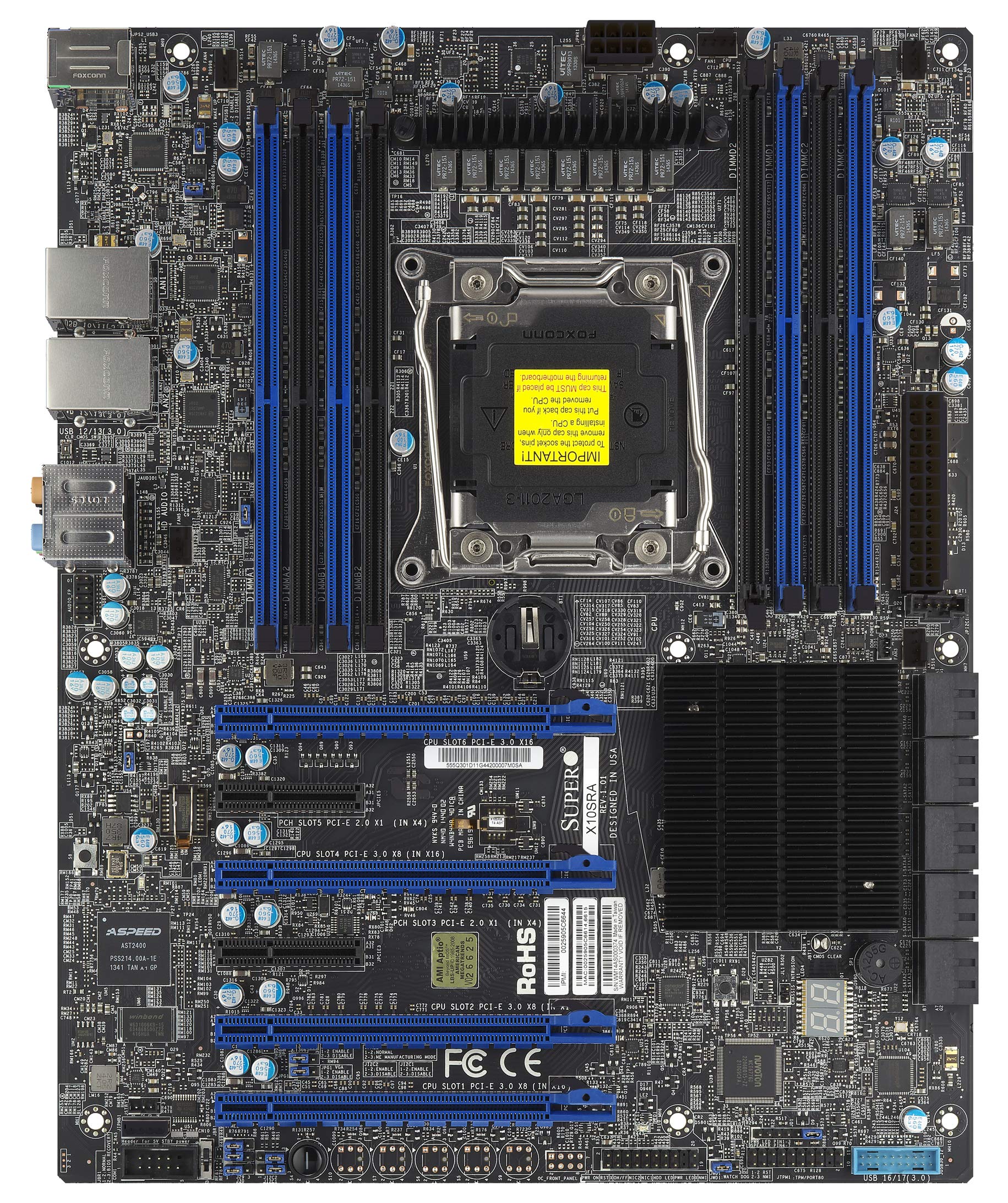 SUPERMICRO X10SRA - Motherboard - ATX - LGA2011-v3 Socket - C612 - USB 3.0 - 2 x Gigabit LAN - HD Au