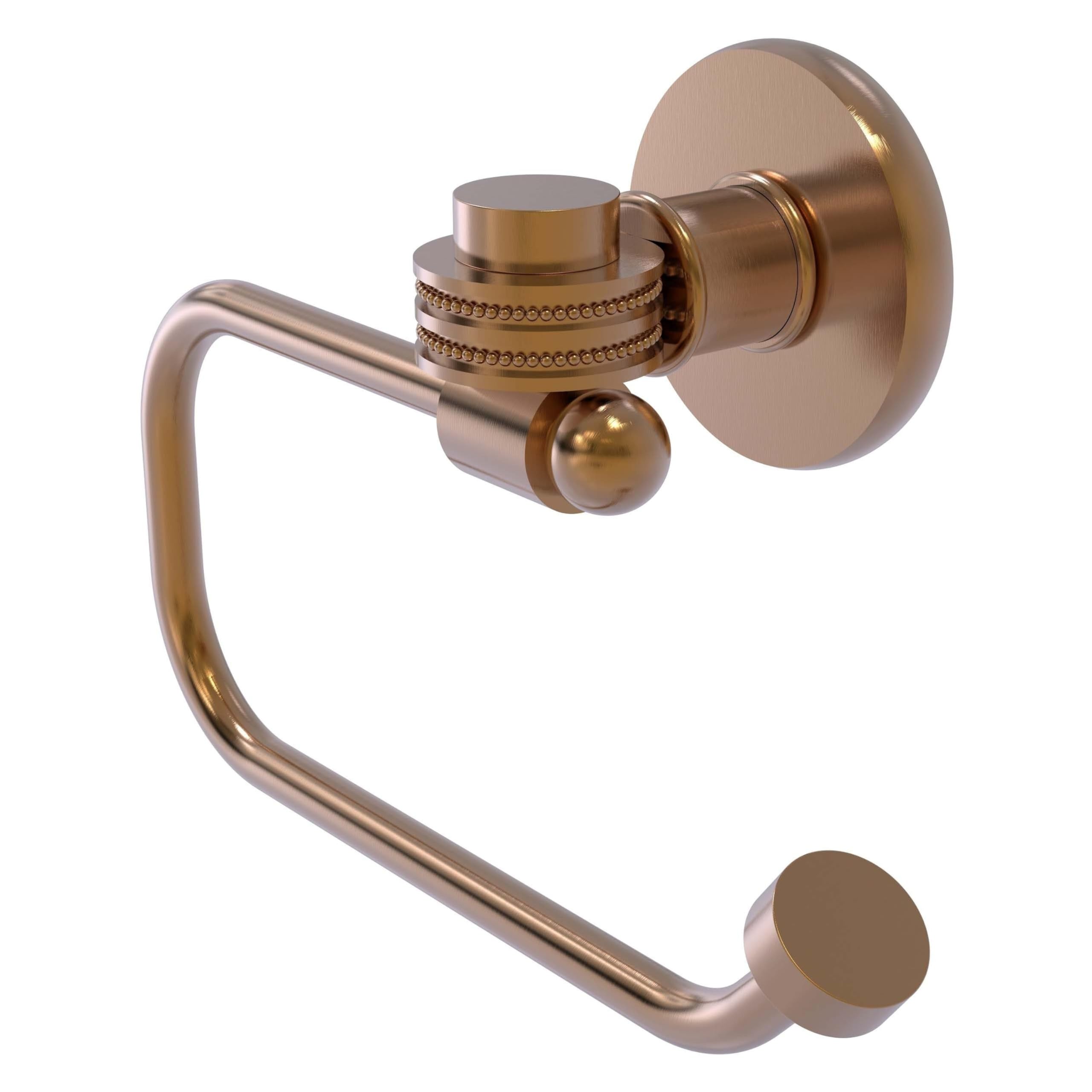 Allied Brass 2024ED-BBR Continental Collection Euro Style Tissue Dotted Accents Toilet Paper Holder