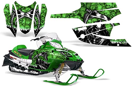 AMR Racing スノーモービルグラフィックキット ステッカー デカール Arctic Cat Firecat 2003-2006対応 リーパーグリーン