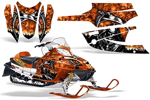 AMR Racing スノーモービルグラフィックキット ステッカー デカール Arctic Cat Firecat 2003-2006対応 リーパーオレンジ