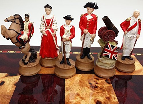 American Revolution / Revolutionary / Independance War Chess Men Set- NO BOARD