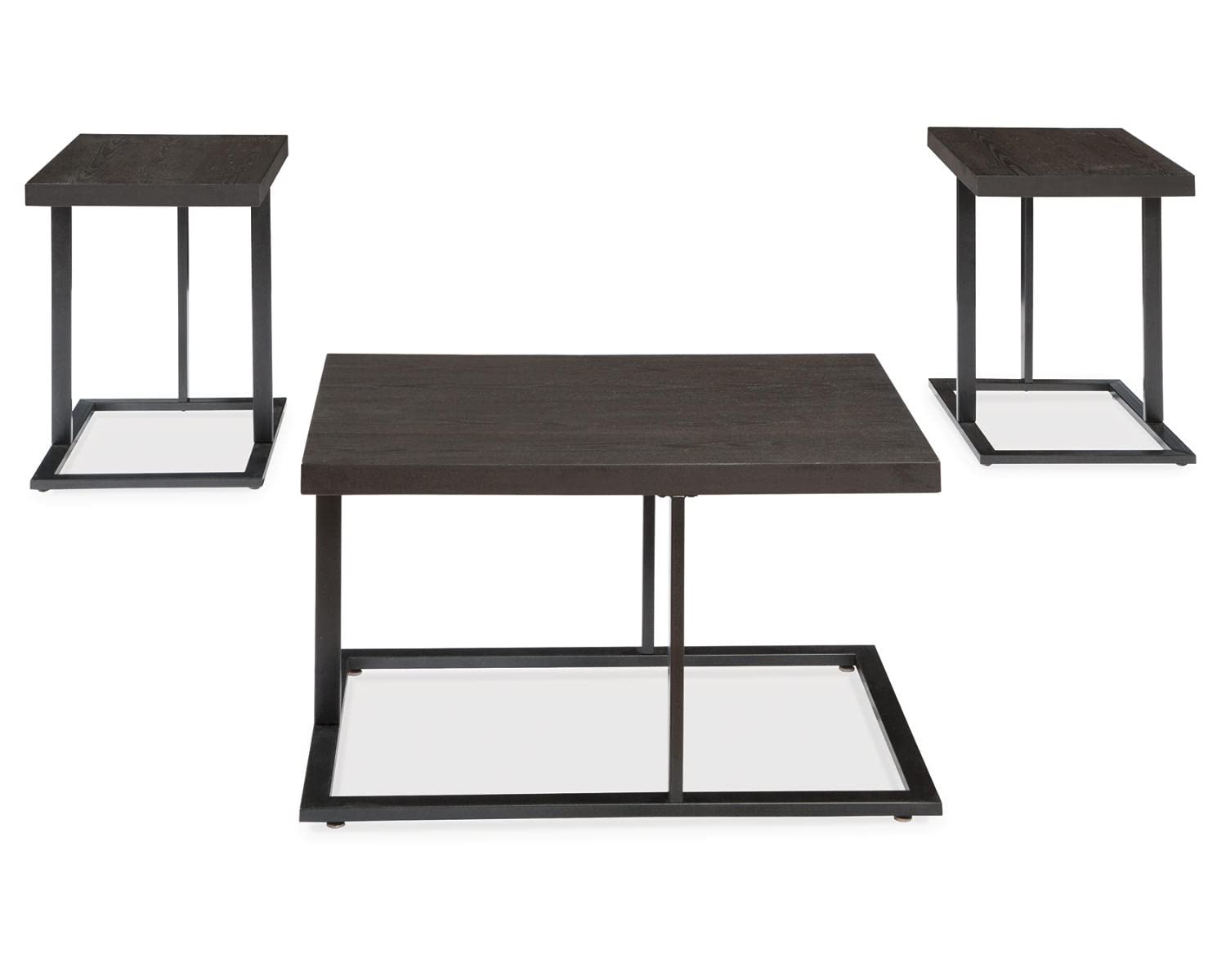 Signature Design by Ashley - Airdon Contemporary 3-Piece Table Set - Includes Coffee Table & 2 End T