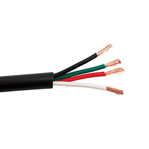 インドア/アウトドア プログレード スピーカーケーブル - 4C/16 AWG 65 ストランド OFC、直接焼き/サンレスHD PVC JKT- ブラック - 500 FT ボックス NAC Wir